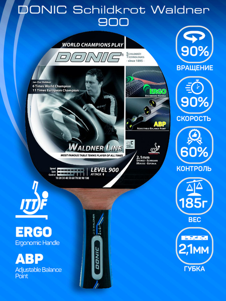 Ракетка для настольного тенниса Donic-Schildkrot Waldner 900 - купить с ...