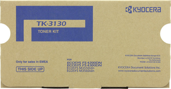 Расходник для печати KYOCERA TK-3130, Черный (black), для лазерного принтера, оригинал купить по ...