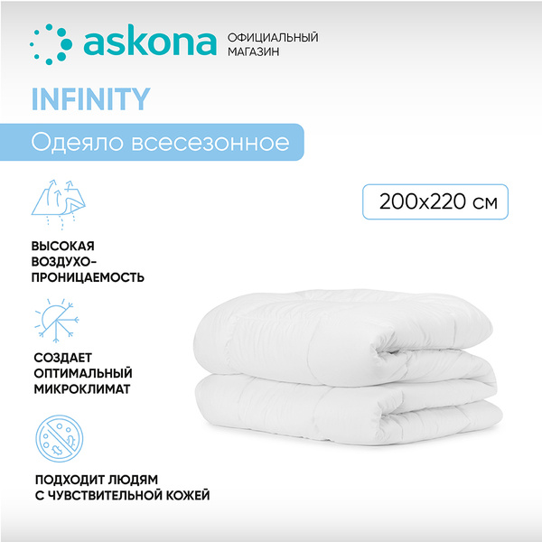 Одеяло ASKONA Infinity, 200x220, Зимнее, с наполнителем Микрофибра - купить по низким ценам в ...