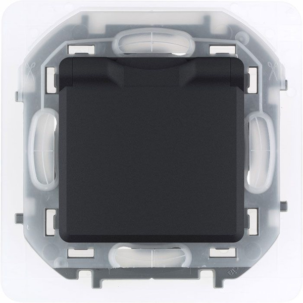 Розетка IP44 Legrand Inspiria с заземлением, защитными шторками и ...