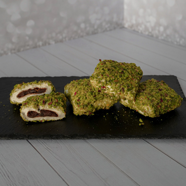 Рахат лукум Лавочка Султана молочный с фисташками и шоколадом 500 гр ...
