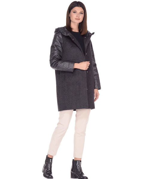Пальто Dixi Coat, Зима, размер 50, цвет черно-серый, Полиэстер - купить ...