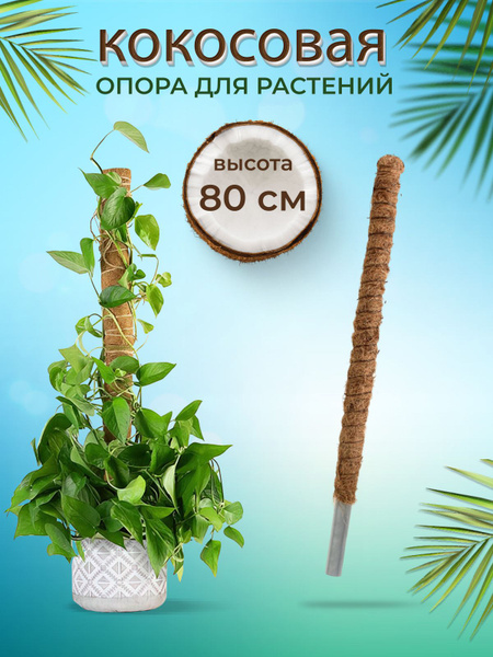 Декор для растений, опора кокосовая для растений, 80 см - купить по ...