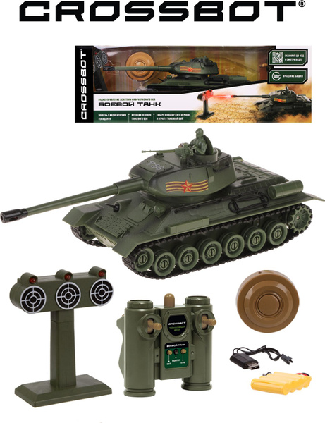 Военная техника радиоуправляемая Crossbot Танк Т-34, СССР, 1:24, тренировочная мишень с ...