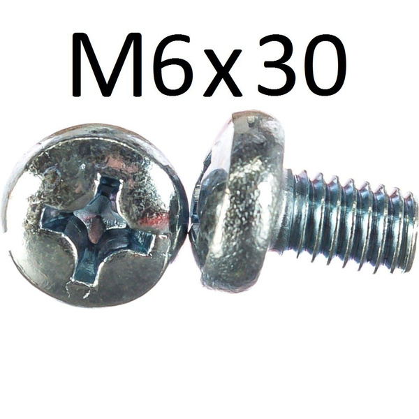 Винт M6 x , головка: Полукруглая, 20 шт - купить по выгодной цене в интернет-магазине OZON ...