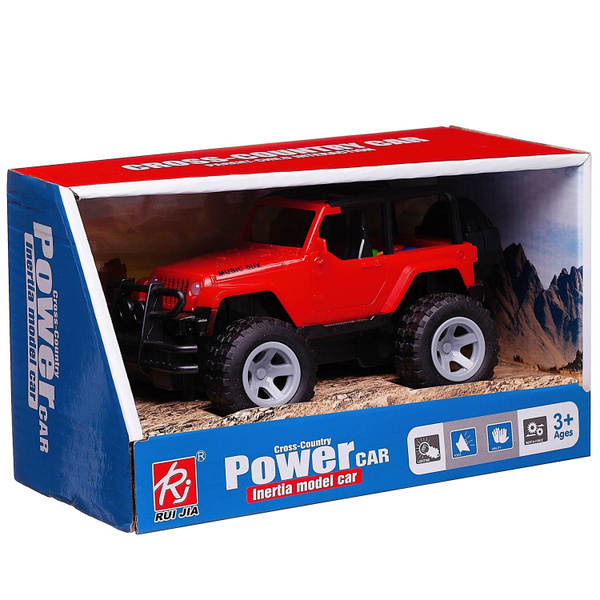 Машинка Junfa Джип красная пластмассовая свет звук 20х12х10 см - купить с доставкой по выгодным ...