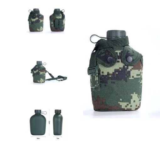 ФЛЯГА АРМЕЙСКАЯ 0,7Л В ЧЕХЛЕ / Армейская фляжка / к подсумку / боевая ...