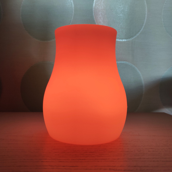 Светящаяся мини-ваза для цветов LED Vase разноцветная RGB с ...