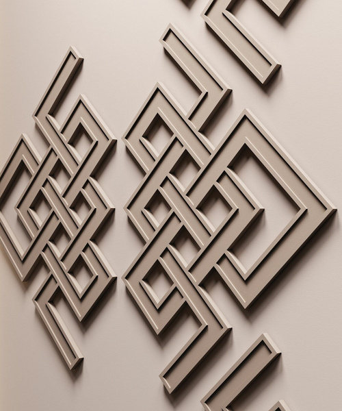 3D орнамент для стен и потолков декоративный /белый/под покраску. Набор 4 шт. Cosca Decor арт.04 ...