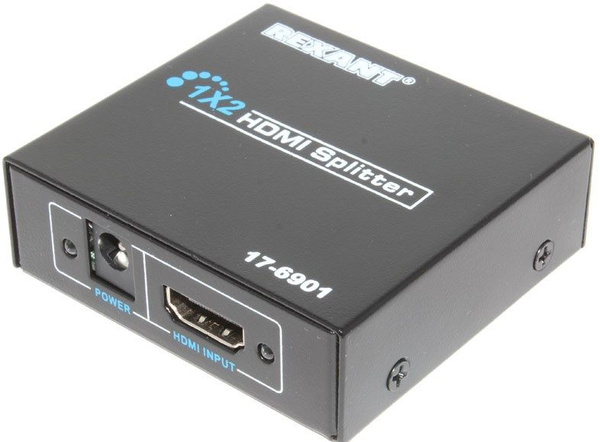 Разветвитель (делитель, сплиттер) HDMI, 1 вход 2 выхода, с питанием ...