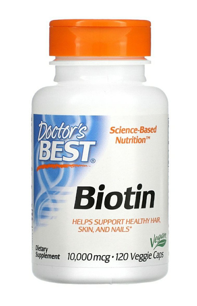 Doctors Best Biotin 10000 mcg, Биотин 10000 мкг 120 капсул - купить с ...