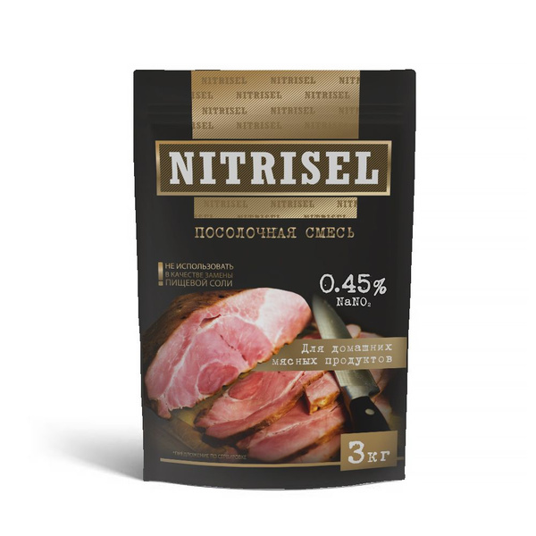 Нитритная соль NITRISEL 0,45%, нитритно-посолочная смесь 3 кг ...
