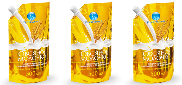 Русалочка Жидкое мыло "Овсяное молочко", 500 мл в 1 уп., 3 уп. - купить ...