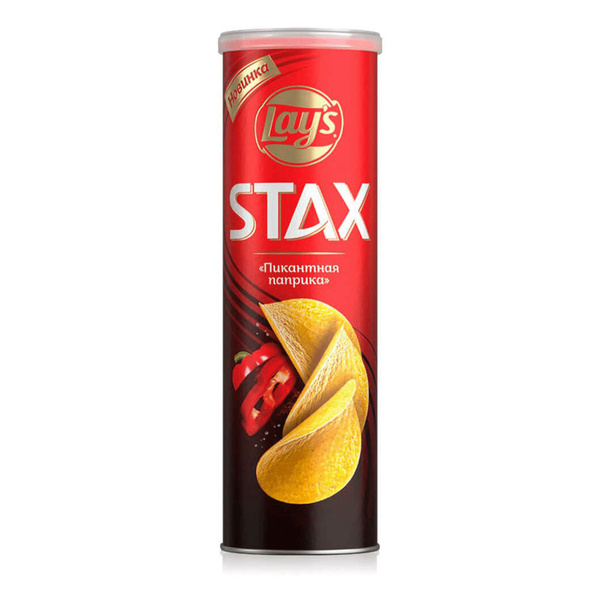 Чипсы картофельные Lay's Stax Пикантная паприка 140 г- 4 шт. - купить с ...
