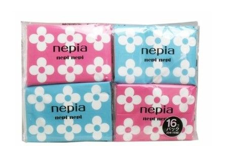 NEPIA Бумажные двухслойные карманные платочки, 16 упаковок по 10 шт, - купить с доставкой по ...