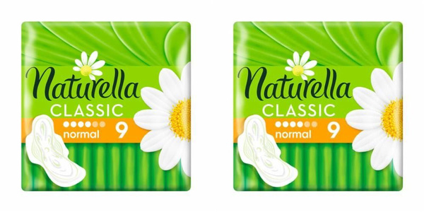 NATURELLA Прокладки гигиенические Classic Normal Ромашка 9 шт. 2 уп ...