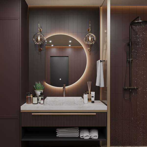 Зеркало для ванной Alias "Дольче с подсветкой обрез справа", 120 см х 80 см - купить по выгодным ...