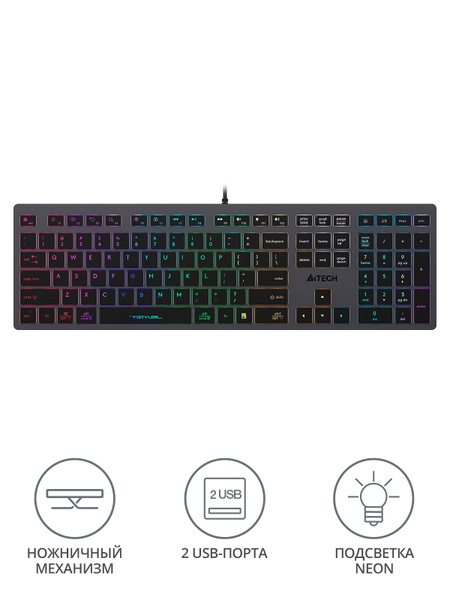 Ножничная клавиатура A4Tech Fstyler FX60H купить по низкой цене: отзывы ...