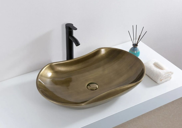 Раковина Zandini zpodkamenovalx66 см, бронза купить по доступной цене с доставкой в интернет ...