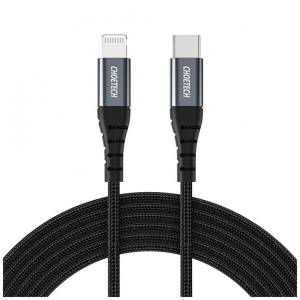 Кабель Usb Type C Apple Lightning Choetech Nylon Braided Cable Mfi Usb C To Lightning 1 2 м