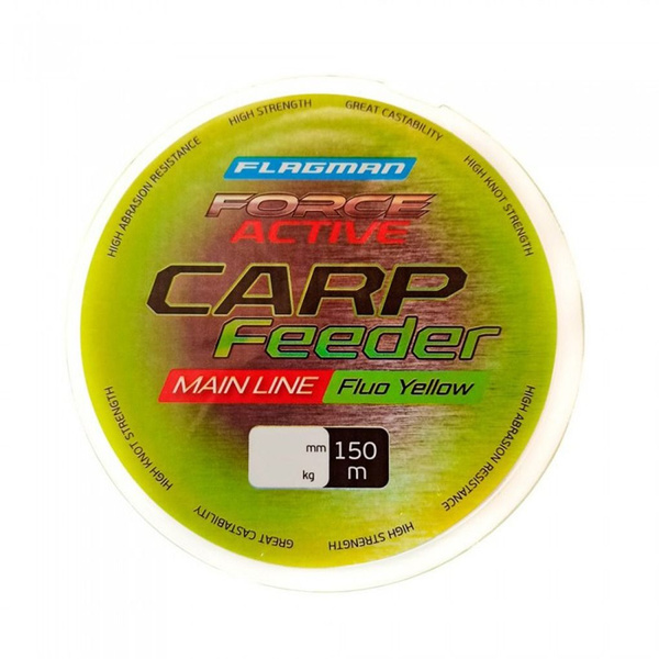 Монофильная леска для рыбалки Flagman Леска Force Active Carp Feeder 150m, 1 шт. по 150 м купить ...