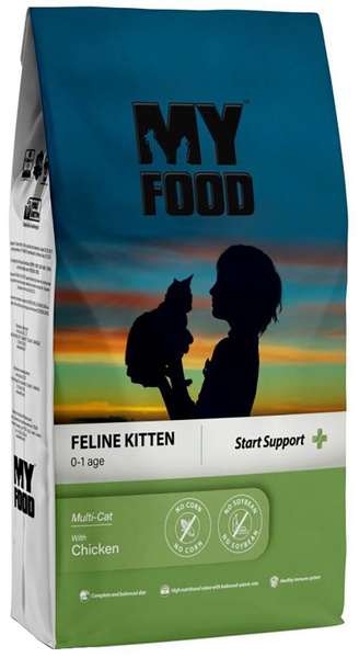 Корм Myfood Feline Kitten Chicken для котят, с курицей, 1.5 кг - купить ...