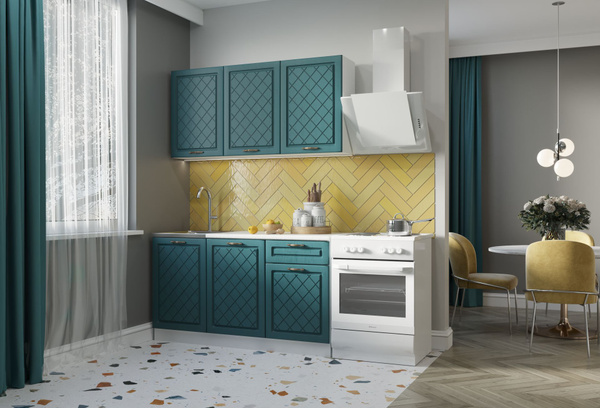 Кухонный гарнитур "ПРОВАНС" изумруд 1,5 м купить c доставкой на OZON по ...