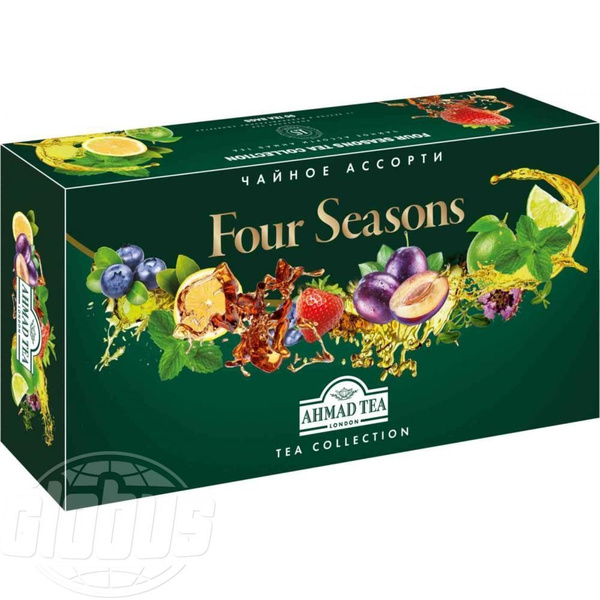 Подарочный набор чая Ahmad Tea Four Seasons/Чай Ахмад 4 сезона,(в ...