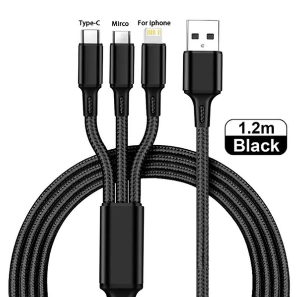 Кабель KAIQISJ Кабель USB 3 в 1 для зарядки телефона - купить по низкой ...