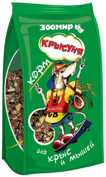 Корм Зоомир с лакомством для крыс и мышей "Крысуня", 800 г - купить с ...