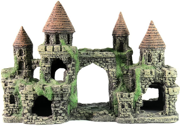 Аквариумная декорация Замок с цветной крышей DEKSI № 103 - купить с доставкой по выгодным ценам ...