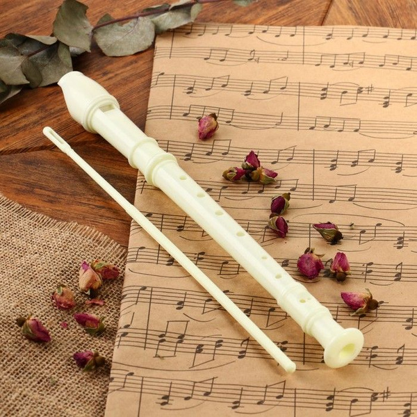 Блокфлейта Music Life, бежевая, немецкая система, сопрано, 30 см ...