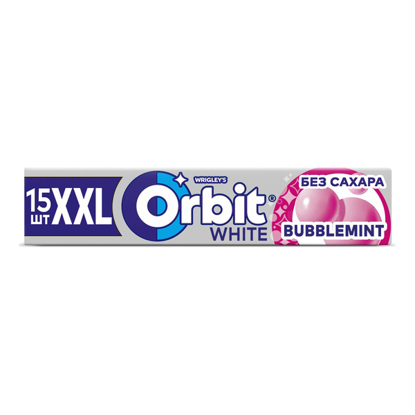 Жевательная резинка Orbit XXL White Bubblemint без сахара 20,4 г ...