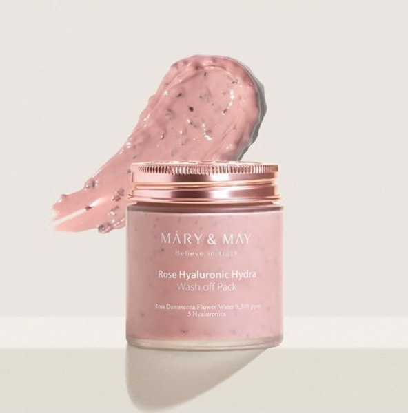 Увлажняющая глиняная маска для лица с экстрактом розы Mary&May Rose ...