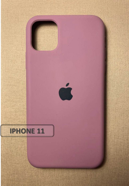Чехол силиконовый под оригинал с логотипом для iPhone 11, розовато ...