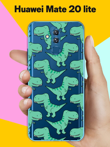 Силиконовый чехол Динозавры на Huawei Mate 20 lite / для Хуавей Мейт 20 ...