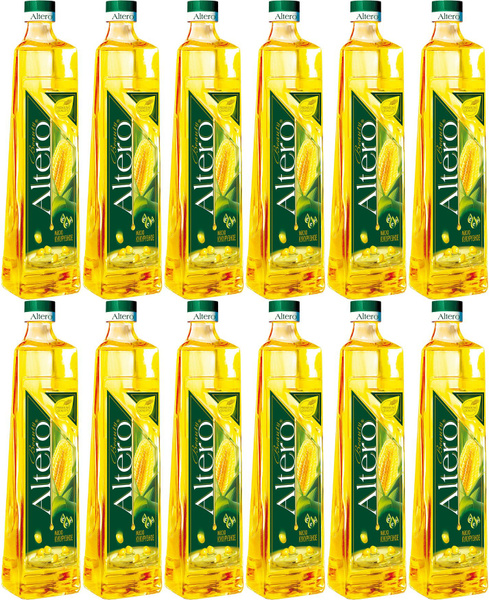 Масло кукурузное Altero Beauty рафинированное дезодорированное, комплект: 12 упаковок по 810 мл ...