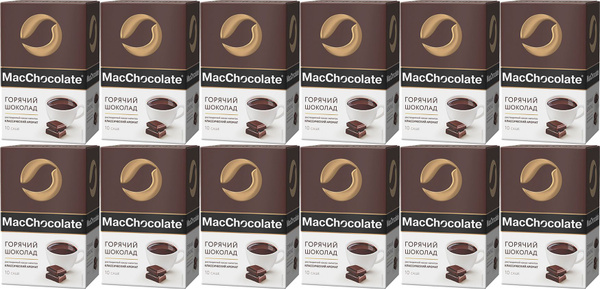 Горячий шоколад MacChocolate растворимый 20 г х 10 шт, комплект: 12 упаковок по 200 г купить на ...