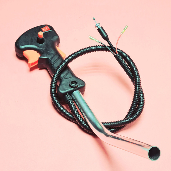 Ручка газа в сборе для мотокосы / триммера / бензокосы с широким курком 26 33 43 52 (ЗАВОД ...