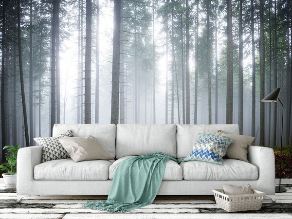 Фреска бесшовная Citydecor Лес в тумане 2 450x270 см (бесшовные ...