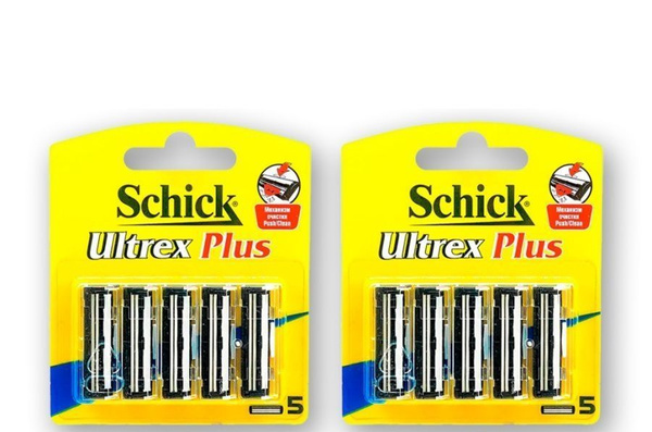 Кассеты Schick ultrex plus (5) 2 пачки - купить с доставкой по выгодным ...