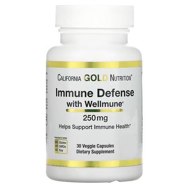 California Gold Nutrition, Immune Defense with Wellmune, бета-глюкан ...