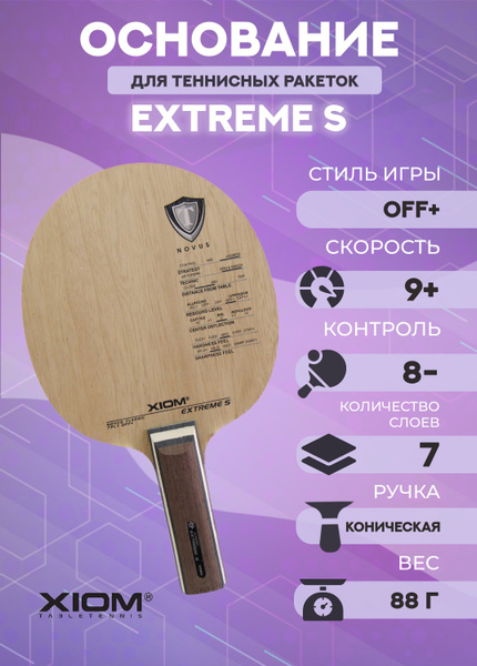 XIOM Основание ракетки для настольного тенниса, - купить с доставкой по выгодным ценам в ...