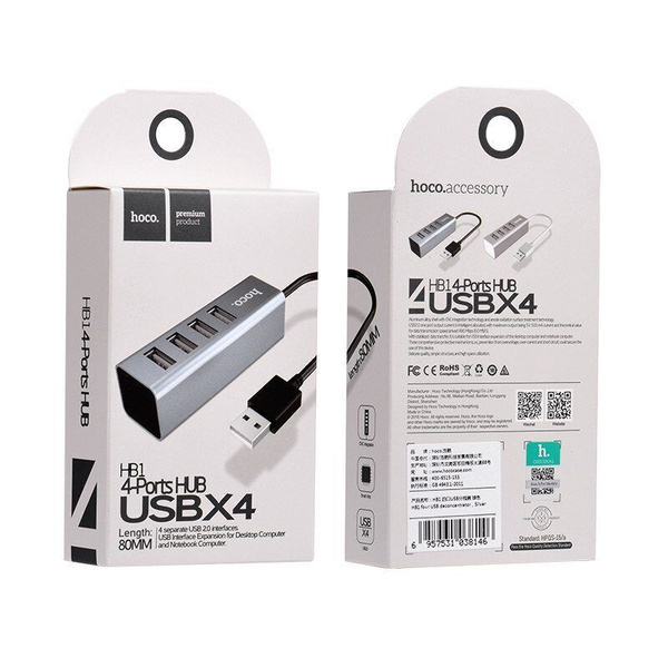 USB HUB Hoco HB1- 4 порта купить на OZON по низкой цене (1256427699)
