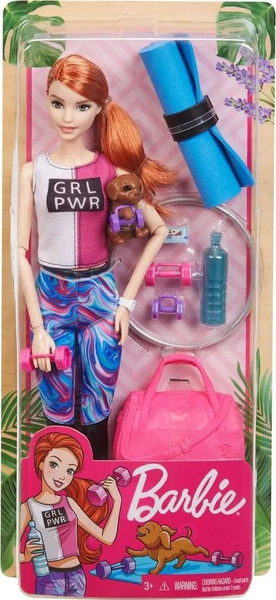 Кукла Mattel Barbie Релакс Фитнес, кукла с питомецем, GKH73-GJG57 ...