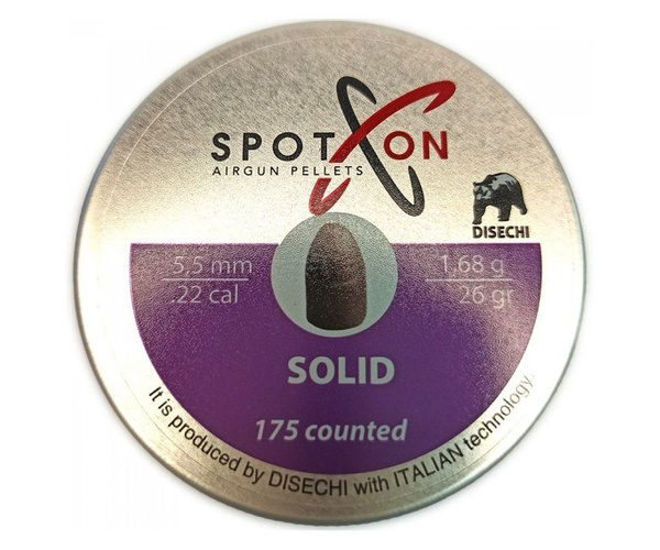 Пули SPOTON Solid 5,5 мм, 1,68 г (175 штук) - купить с доставкой по выгодным ценам в интернет ...