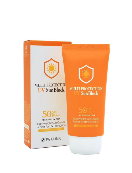 3W Clinic Солнцезащитный крем для лица/ Multi Protection UV Sun Block ...