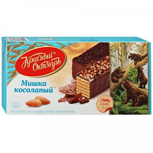 Торт Красный Октябрь Мишка косолапый вафельный, 250г - купить с ...