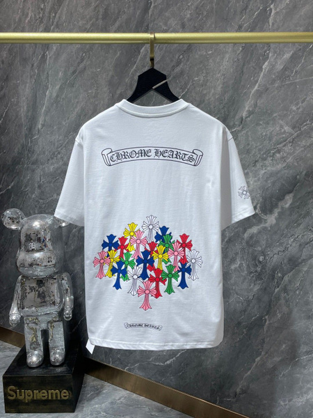 Футболка Chrome Hearts, размер 44, 42, цвет белый, 100% хлопок - купить ...