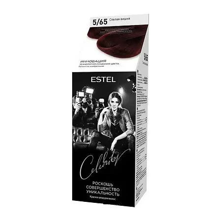 Краска-уход для волос Estel Celebrity тон 5/65 спелая вишня, CL 5/65M ...